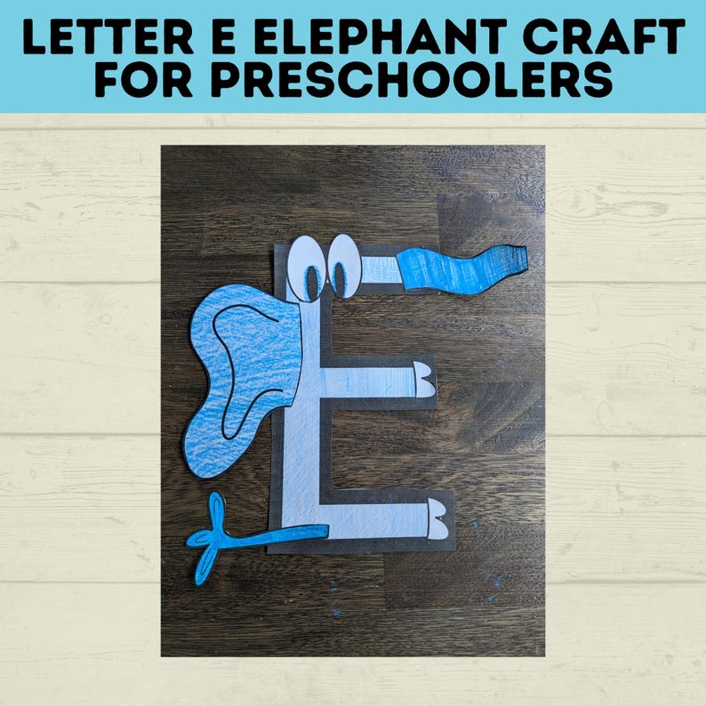 Elephant E Craft for Kids | E Crafts for Kids | Letter Crafts ...