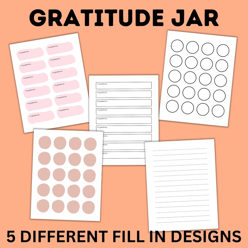 Gratitude Jar for Kids, Thankful Activity, Thanksgiving, Prompts, PDF ...