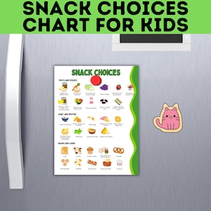 Kid's Snack Chart | Snack Choices Chart | Snacks for Kids | Healthy ...