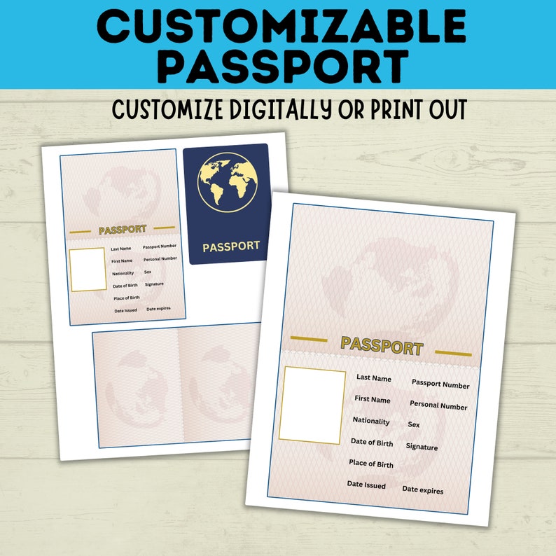 Customizable Passport | Design Your Own Passport | Passport Craft ...