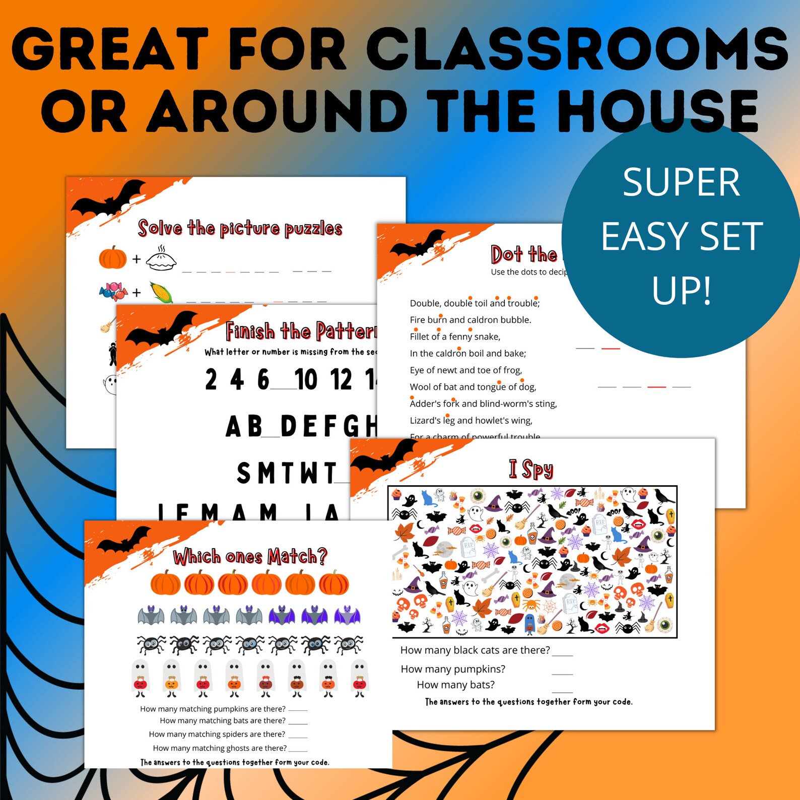 Halloween Escape Room for Kids | Halloween Party Game | Halloween Game ...