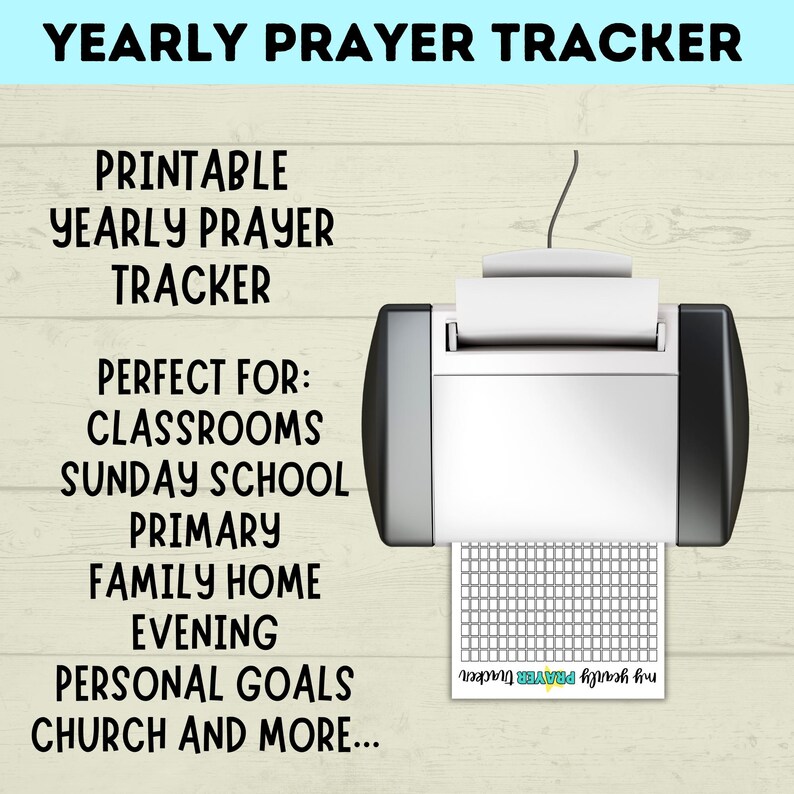 Yearly Prayer Tracker | Prayer Chart | Prayer Lessons | Primary Class ...