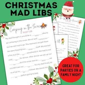 Christmas Activity for Kids | Christmas Mad Libs | Christmas Printable ...