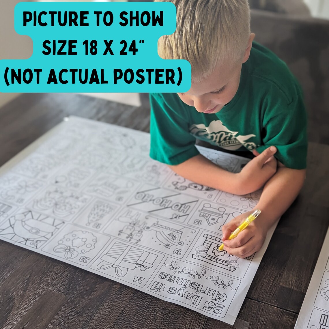 Christmas Coloring Poster for Kids | Coloring Pages for Kids | Kids ...