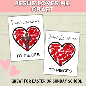 Jesus Loves You Craft | Jesus | Craft | Kids Craft Template | Toddler ...