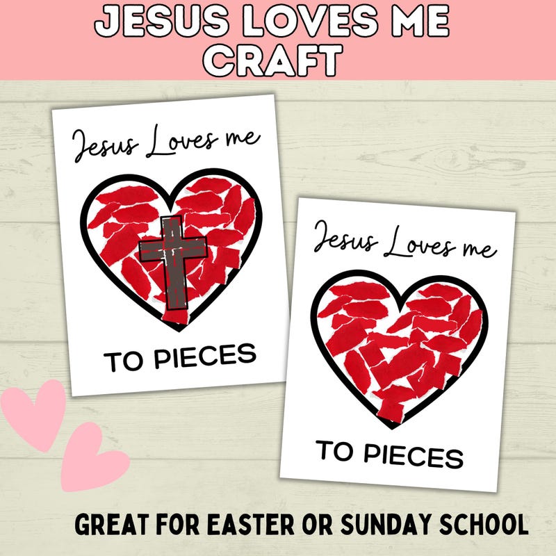 Jesus Loves Me Heart - Etsy
