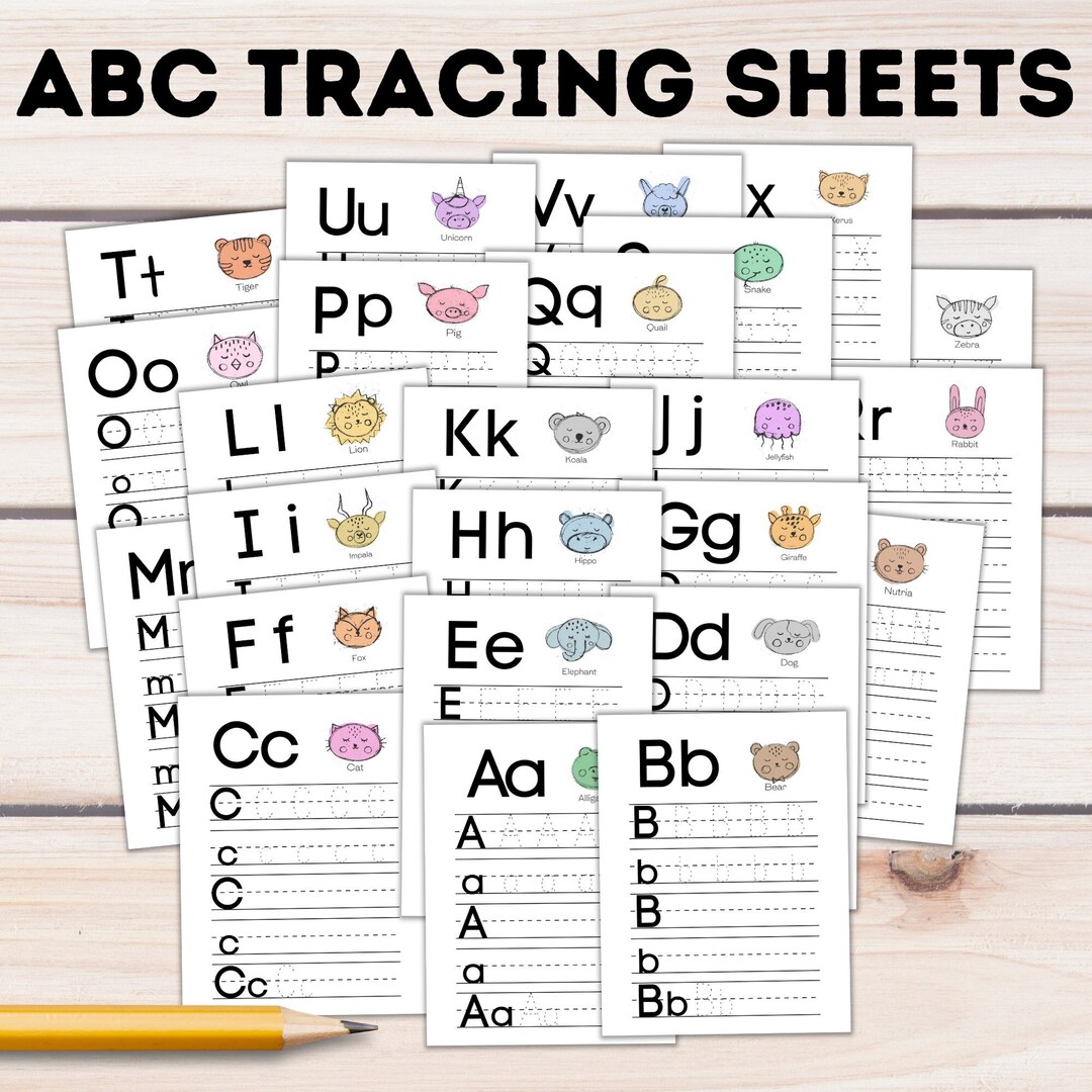 ABC Letter Tracing | Preschool Worksheets | ABC Practice Writing ...