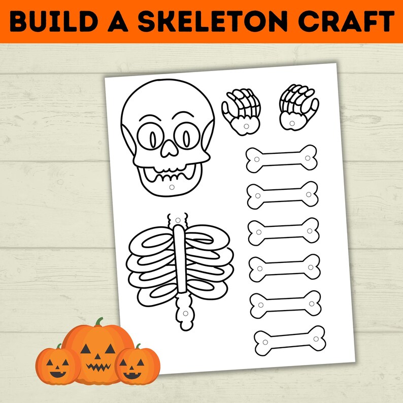 Skeleton Craft | Build a Skeleton | Halloween Craft | Kids Craft ...