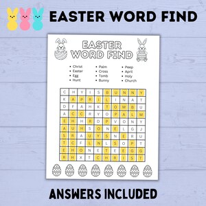 Easter Word Find for Kids | Easter Games| Easter Party | Easter ...