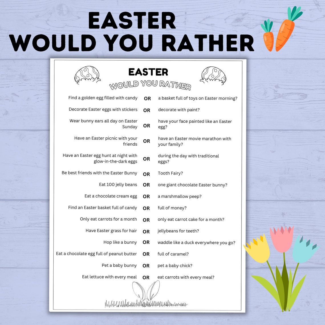 Easter Would You Rather for Kids | Easter Activities | Easter ...