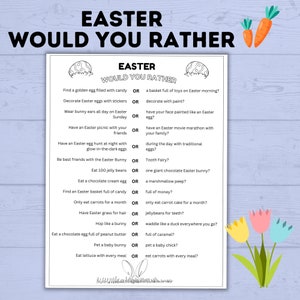 Easter Would You Rather for Kids | Easter Activities | Easter ...