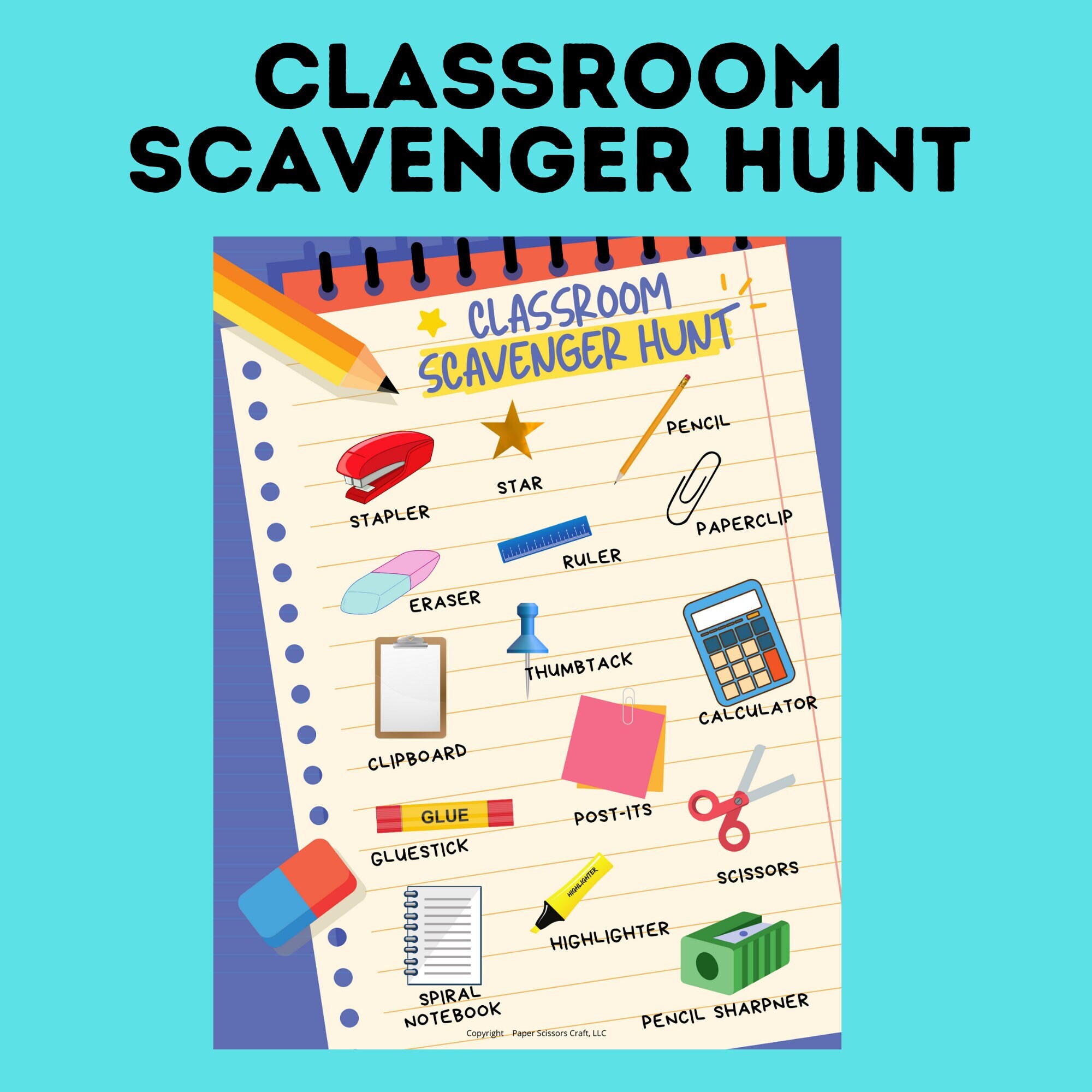 Classroom Scavenger Hunt | Classroom Games | Classroom Activities - Etsy