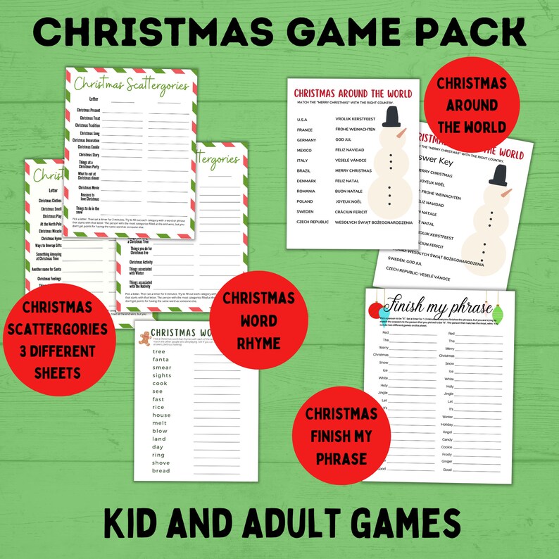Christmas Games for Kids | Christmas Printables | Christmas Games for ...