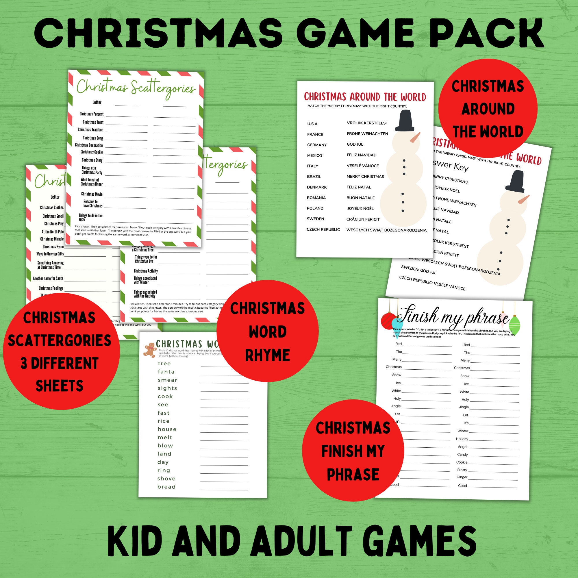 Christmas Games for Kids | Christmas Printables | Christmas Games for ...