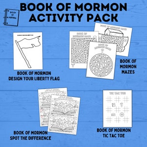 Book of Mormon Activity Pack for Kids Book of Mormon Crafts Book of ...