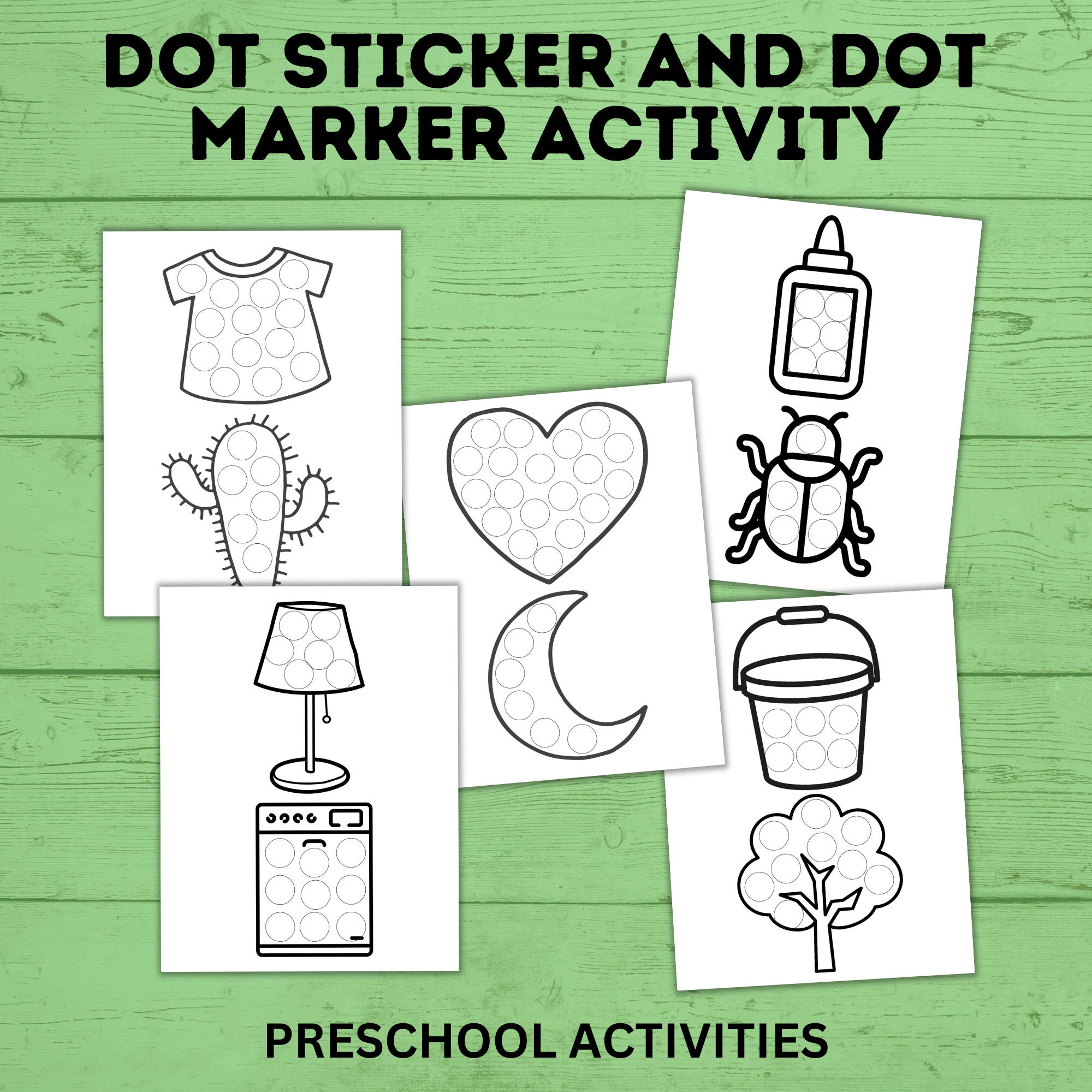 Dot Stickers Activity Sheets | Dot Markers Activity Sheets for Toddlers ...