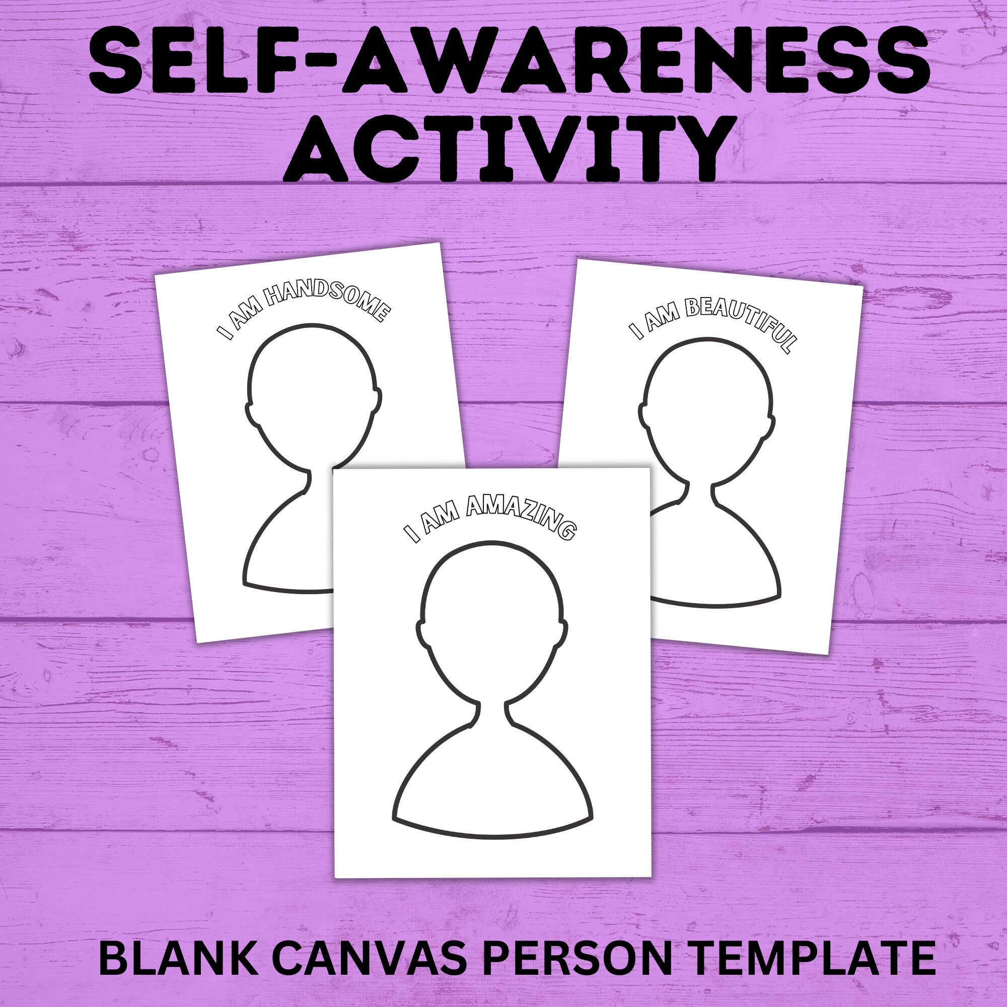 Self-esteem Activity | Self-awareness Activity | Blank Face | Blank ...