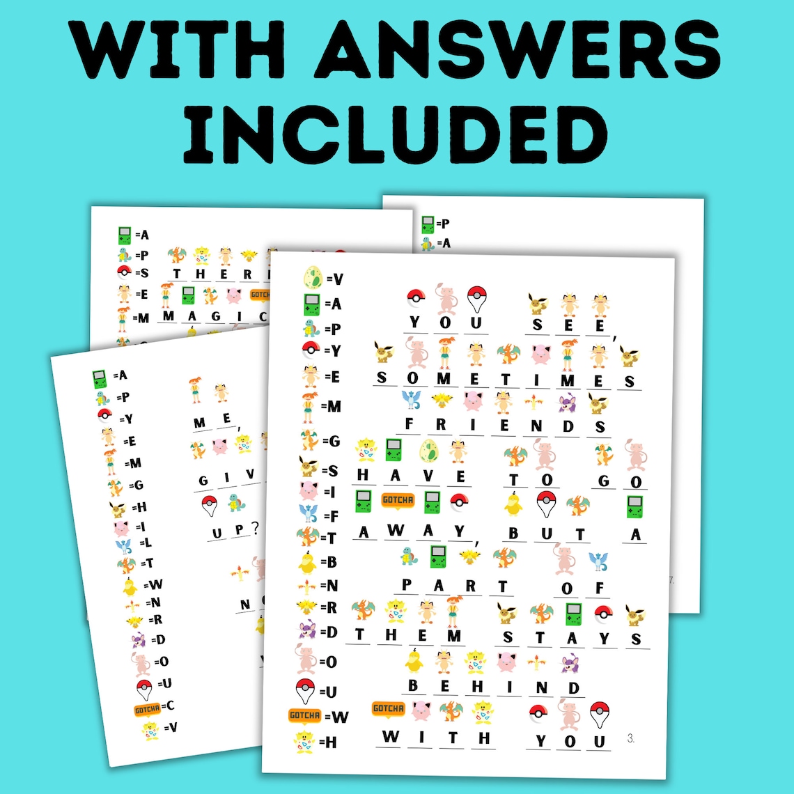 Pokemon Party Games | Pokemon Birthday Games | Pokemon Decoding ...