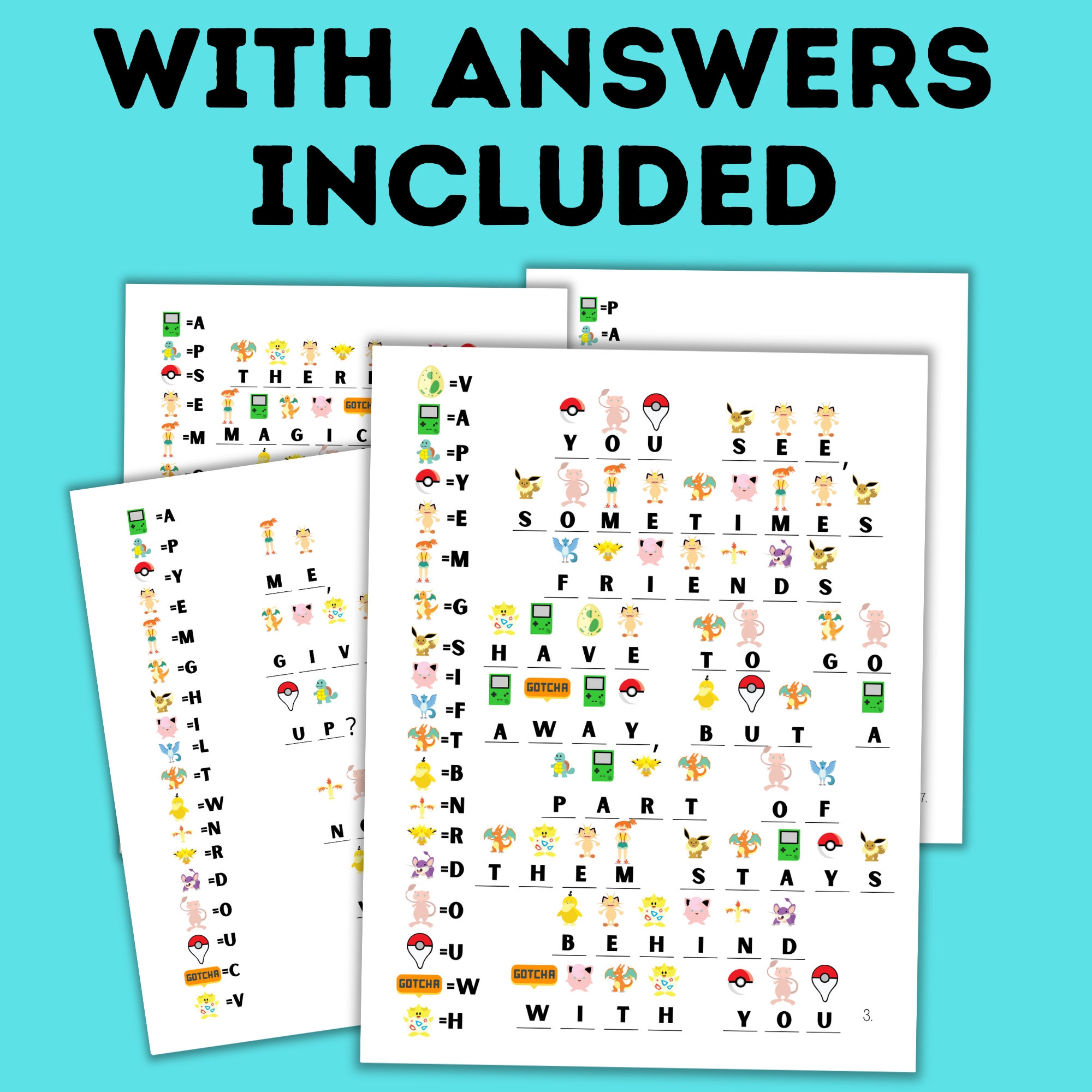 Pokemon Party Games | Pokemon Birthday Games | Pokemon Decoding ...