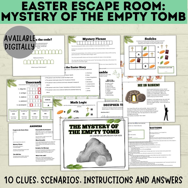 Bible Escape Room, Easter Escape Room, New Testament Activity, Sunday ...