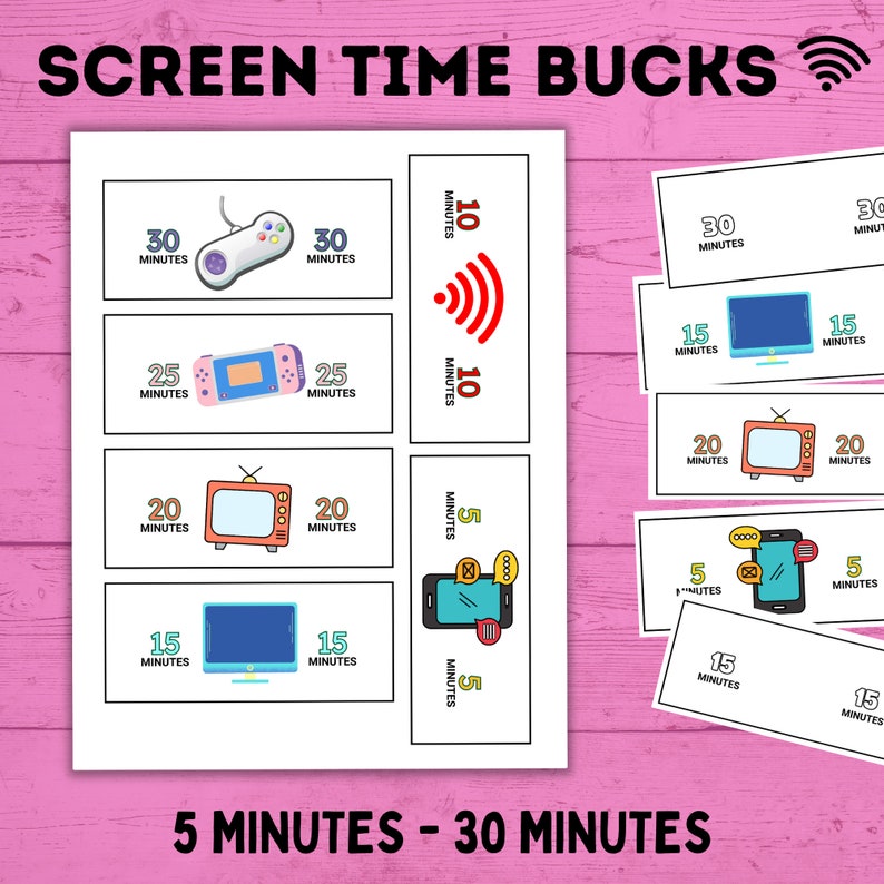 Reward Bucks | Screen Time Bucks for Kids and Moms | Earn Screen Time ...