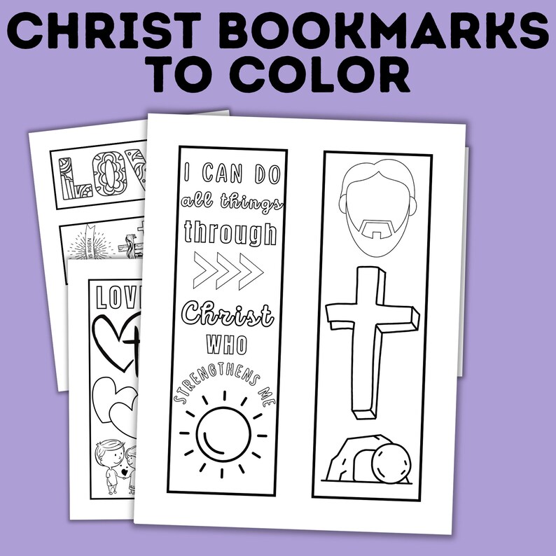 Christ Coloring Bookmarks | Christ Bookmarks | Christ Coloring Pages ...