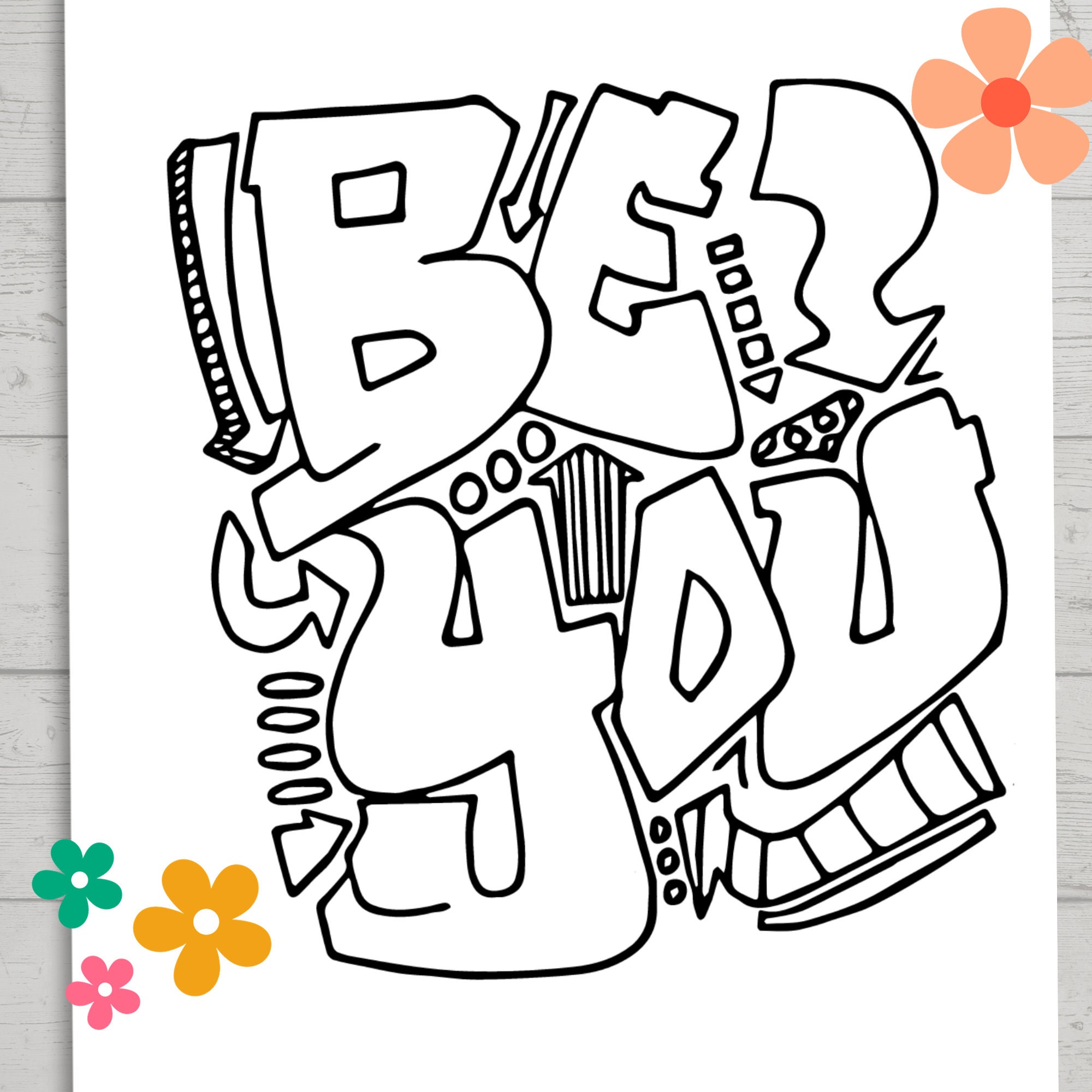 Be You Coloring Page for Kids | Kids Coloring Page | Affirmation ...