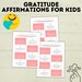 Gratitude Affirmation Cards for Kids | Gratitude Cards | Thankful Cards ...