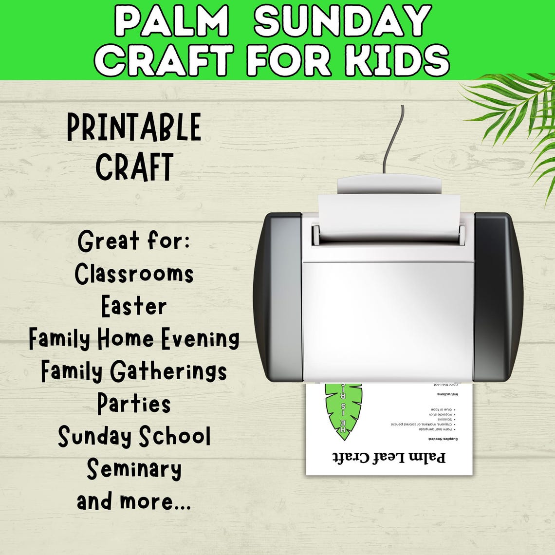 Palm Sunday Craft | Palm Leaf Craft | Sunday School Craft | Easter ...