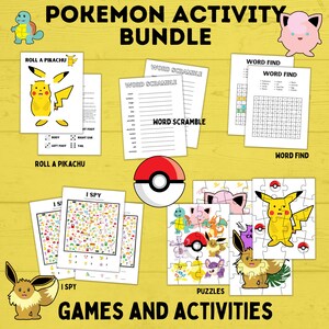 Pokemon Activity Bundle for Kids | Pokemon Printables | Pokemon Party ...