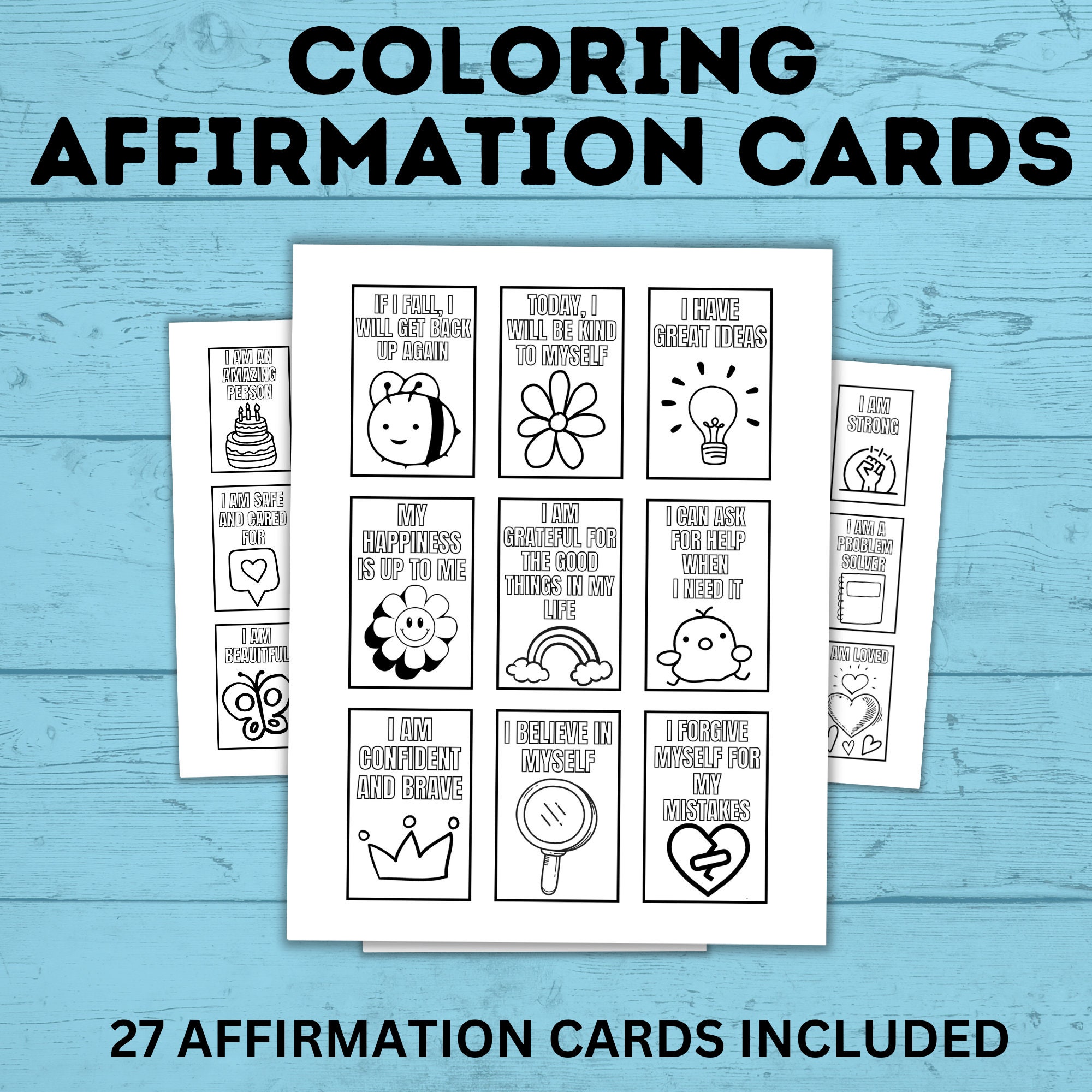 Kids Affirmation Cards, Positive Notes and Quotes, Downloadable ...