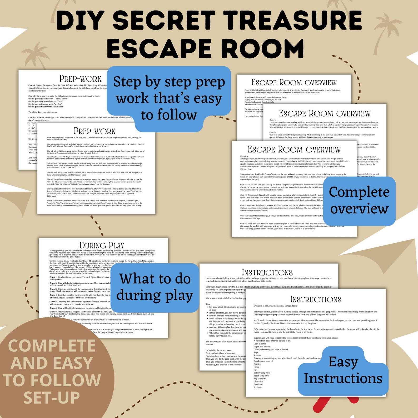 DIY Escape Room for Kids | Secret Treasure Escape Room | Home Escape ...