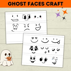 Ghost Craft | Ghost Faces Craft | Halloween Craft | Kids Craft | Craft ...