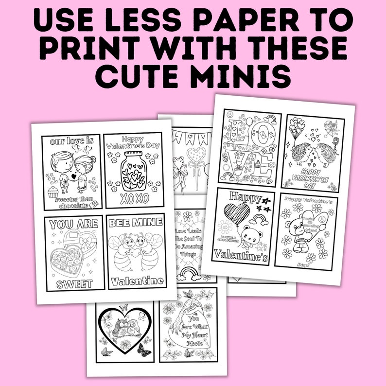 Valentine's Mini Coloring Pages | Kid's Coloring Pages | Valentine's ...