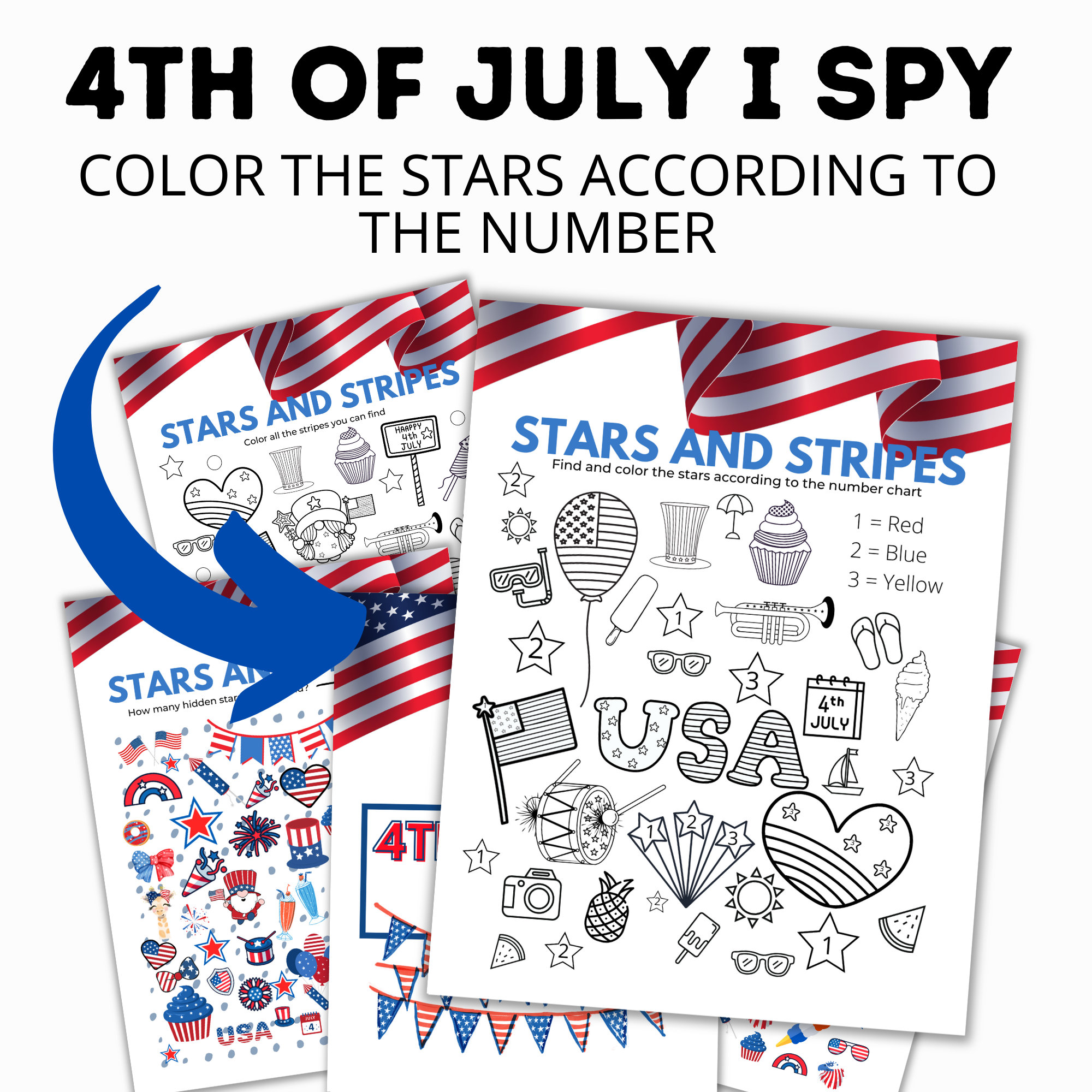 I Spy for Kids 4th of July I Spy 4th of July Crafts for Kids 4th of ...