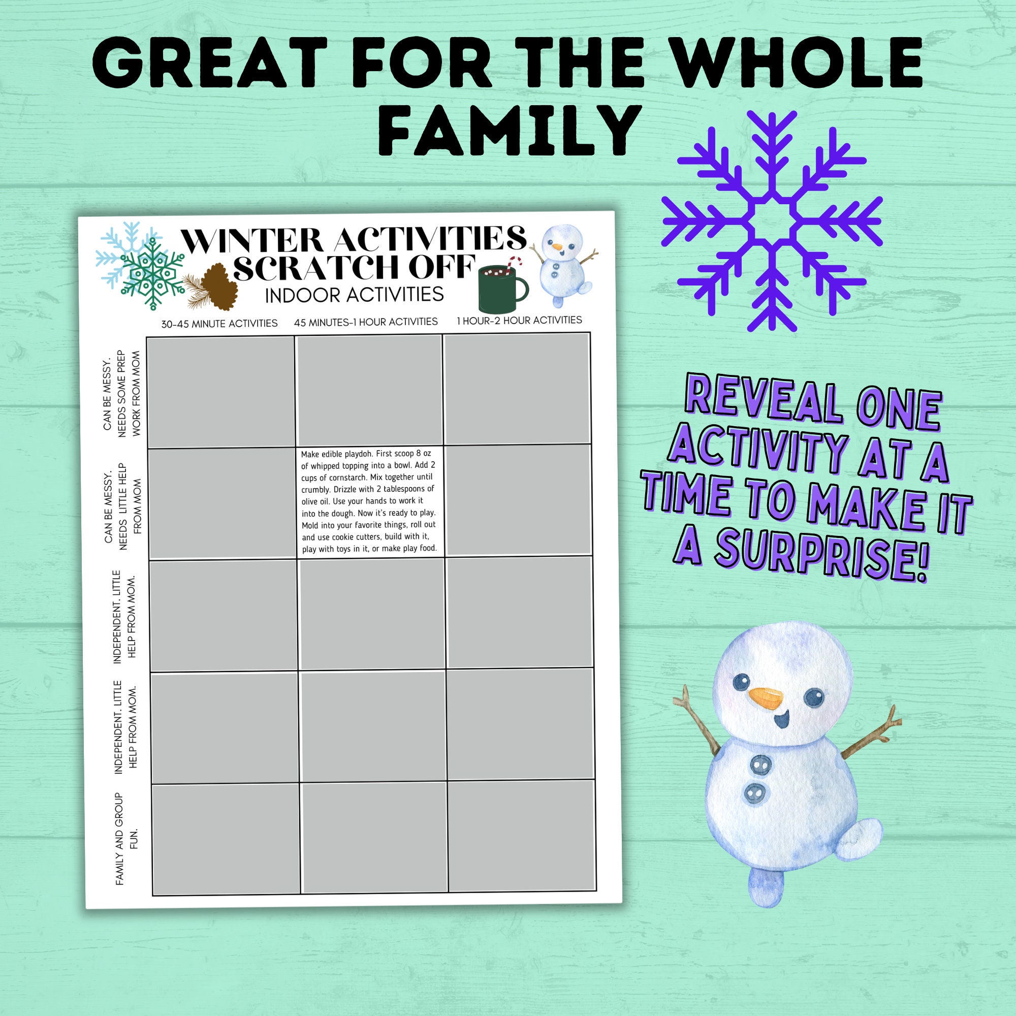 Winter Printable | Winter Activities for Kids | Winter Scratch-off ...