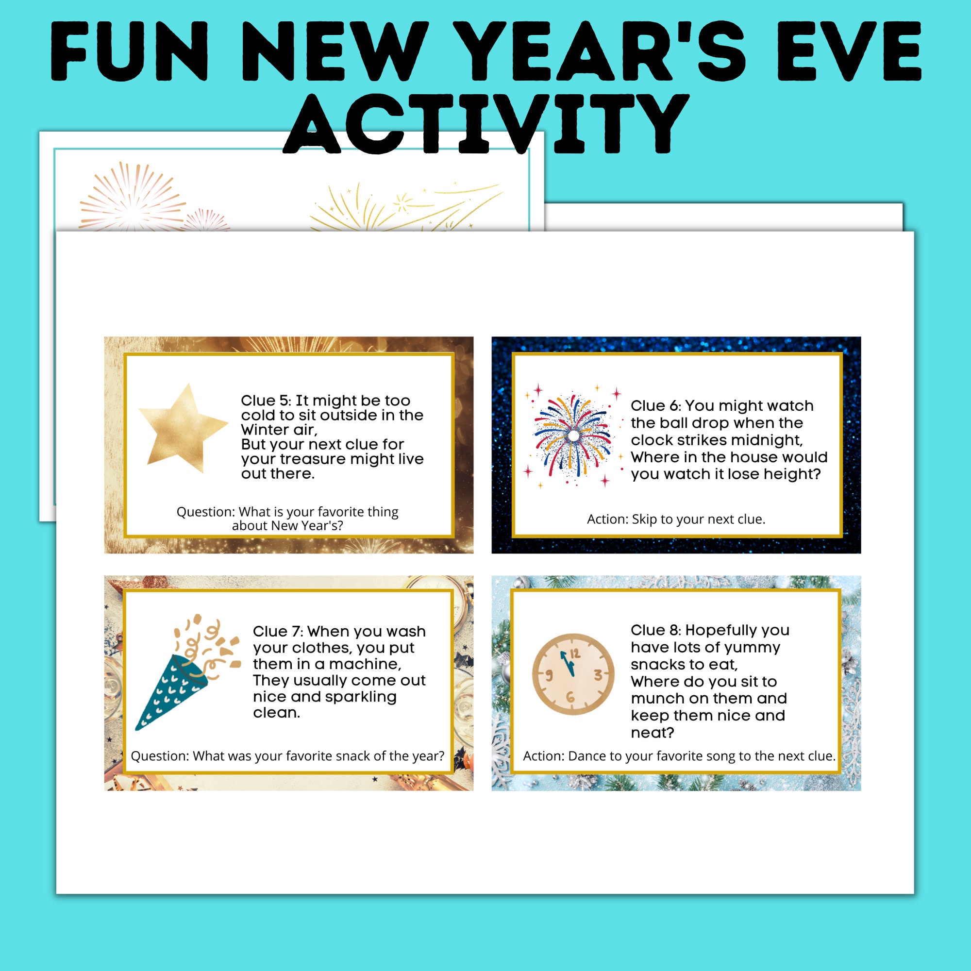 New Year's Eve Scavenger Hunt for Kids and Family | New Year's Eve ...
