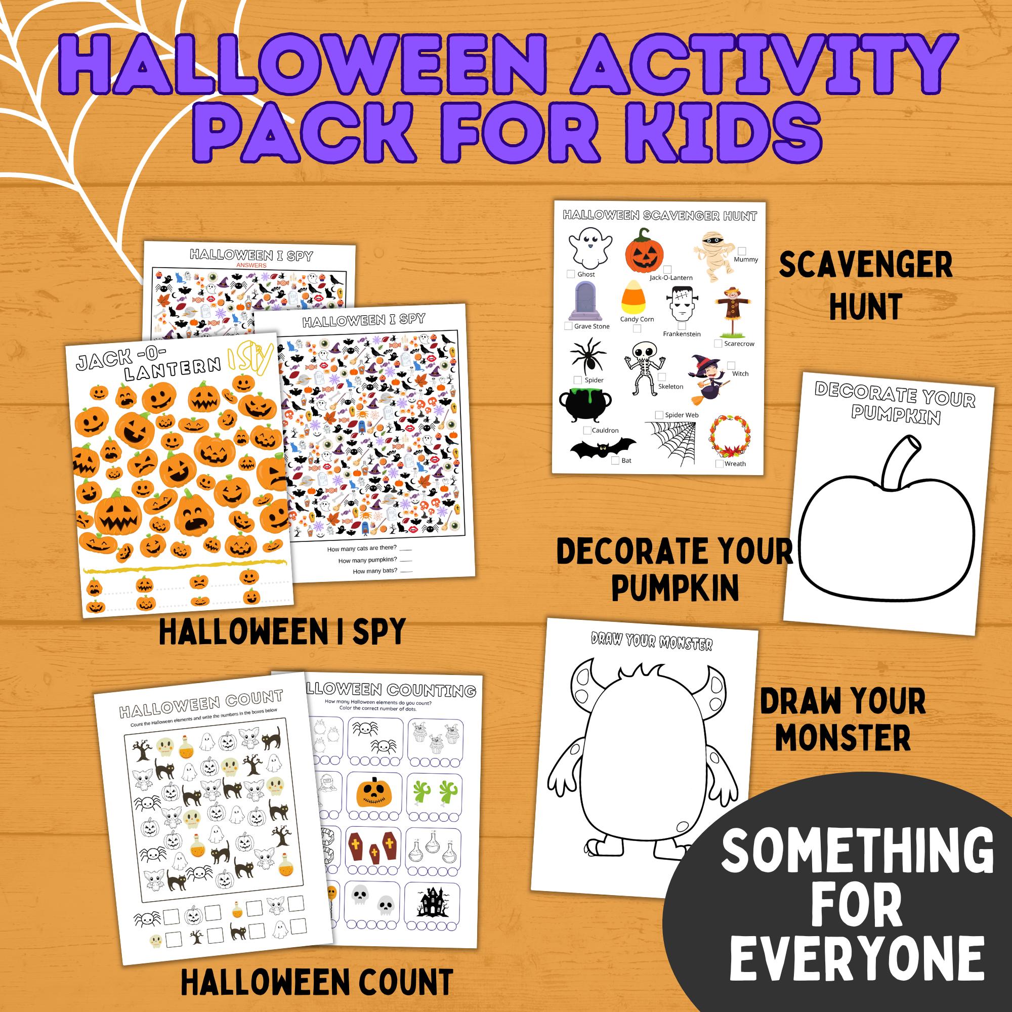 Halloween Activity Pack for Kids | Halloween Games | Halloween ...