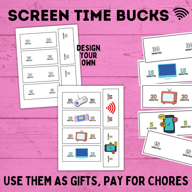 Reward Bucks | Screen Time Bucks for Kids and Moms | Earn Screen Time ...