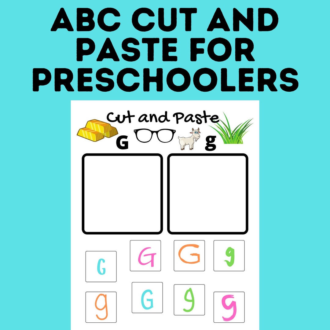 ABC Cut and Paste Preschool Learning Activity | Preschool Printable ...