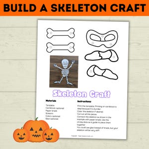 Skeleton Craft | Build a Skeleton | Halloween Craft | Kids Craft ...