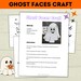 Ghost Craft | Ghost Faces Craft | Halloween Craft | Kids Craft | Craft ...