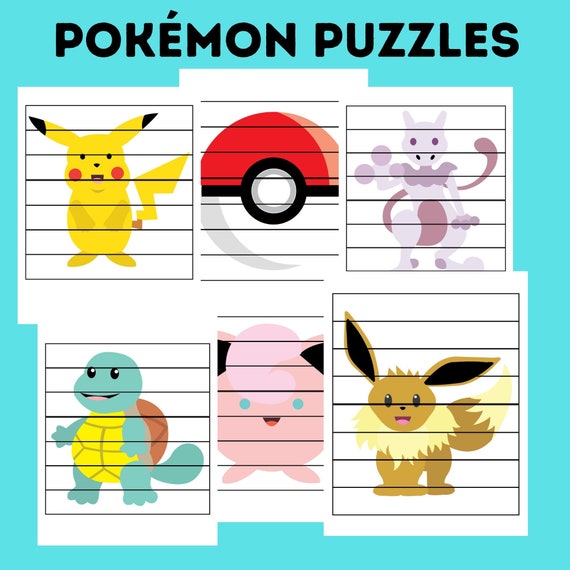 Pokémon Puzzles for Kids and Toddlers Pokémon Activities - Etsy
