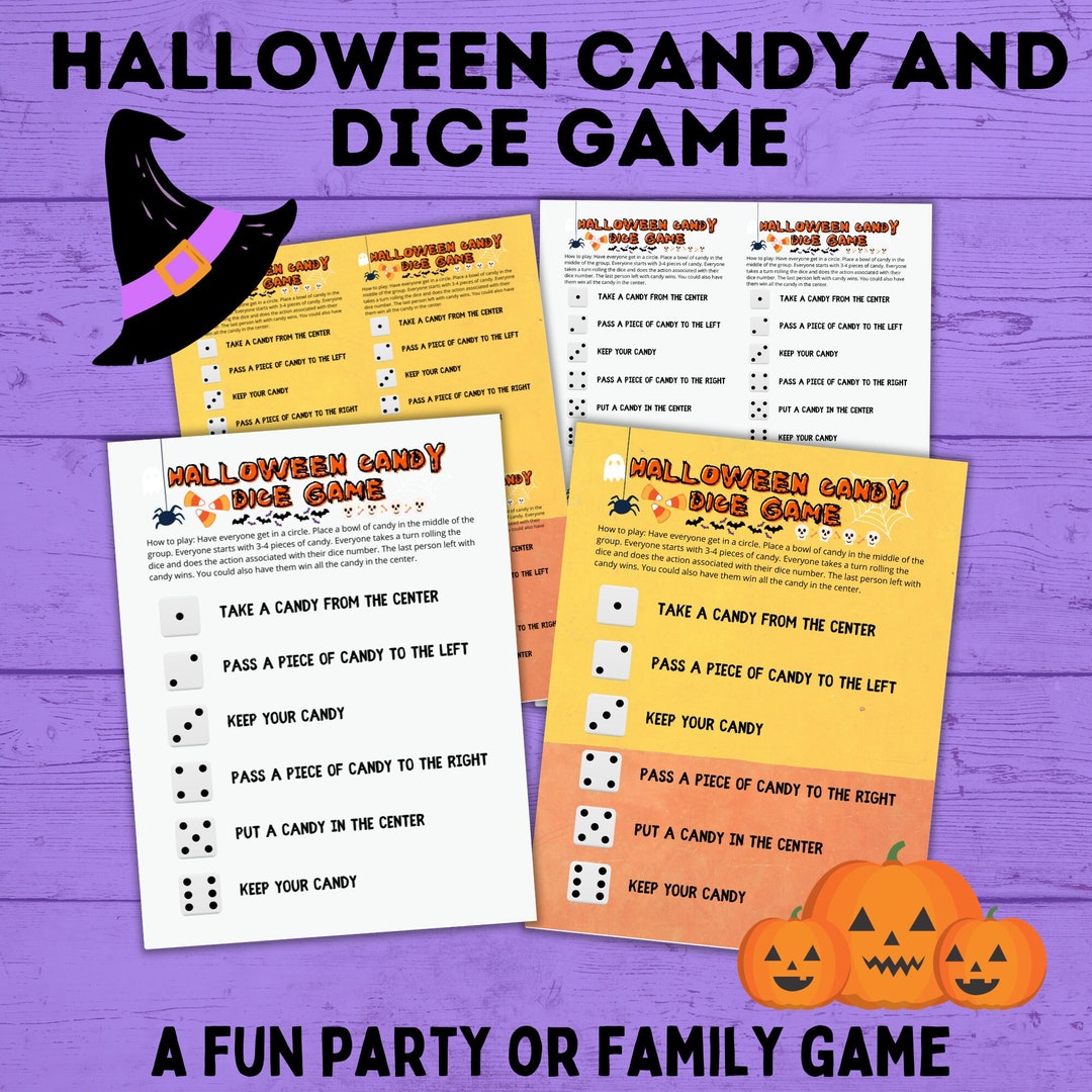 Halloween Candy Dice Game for Kids and Family | Halloween Game ...