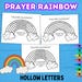 Kids Rainbow Prayer Craft Template, Bible Coloring Page, Activity Sheet ...