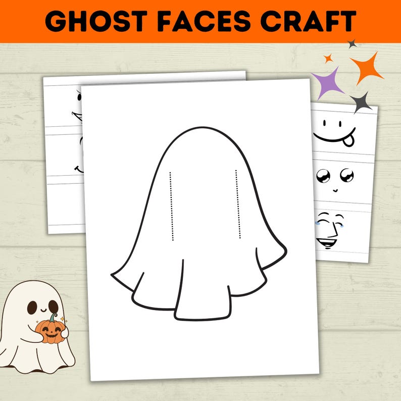 Ghost Craft | Ghost Faces Craft | Halloween Craft | Kids Craft | Craft ...