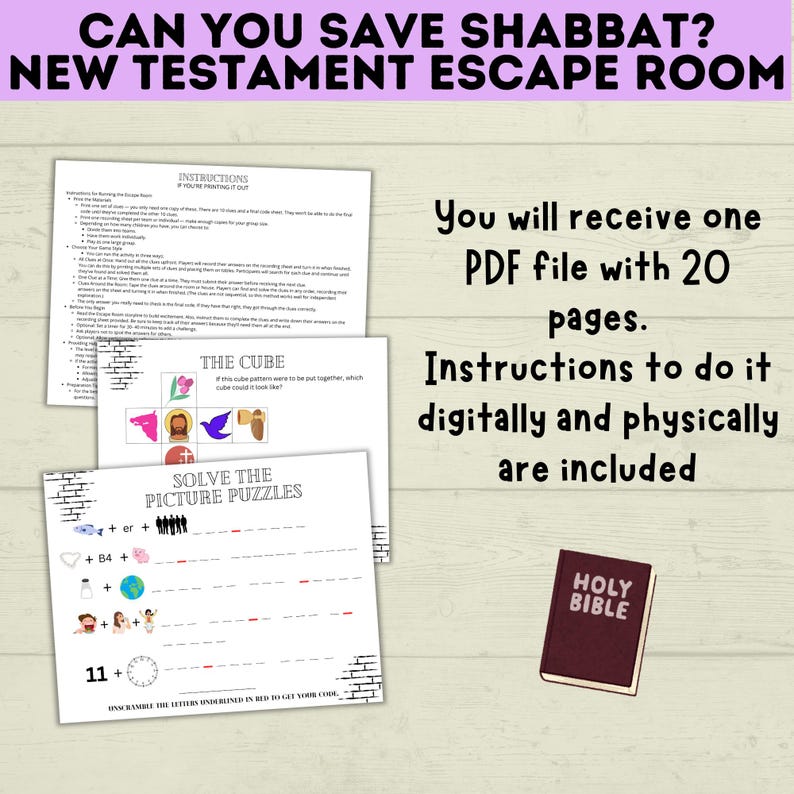 Bible Escape Room | New Testament Escape Room for Youth | Youth Games ...