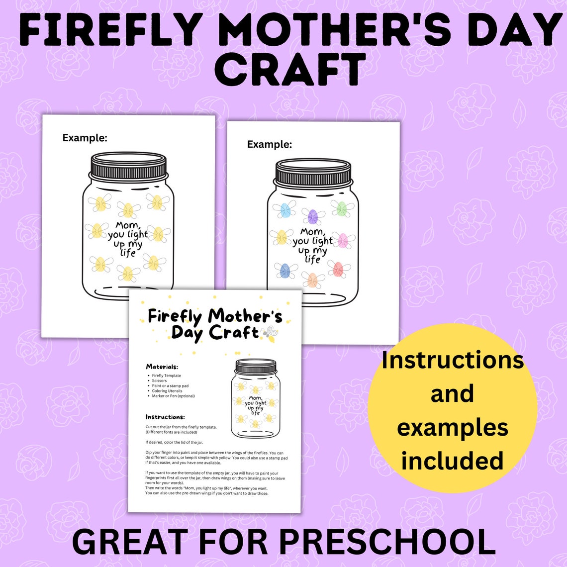 Firefly Craft | Mother's Day Craft | Firefly Mother's Day Craft | Gifts ...