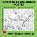 Christmas Coloring Poster for Kids | Coloring Pages for Kids | Kids ...