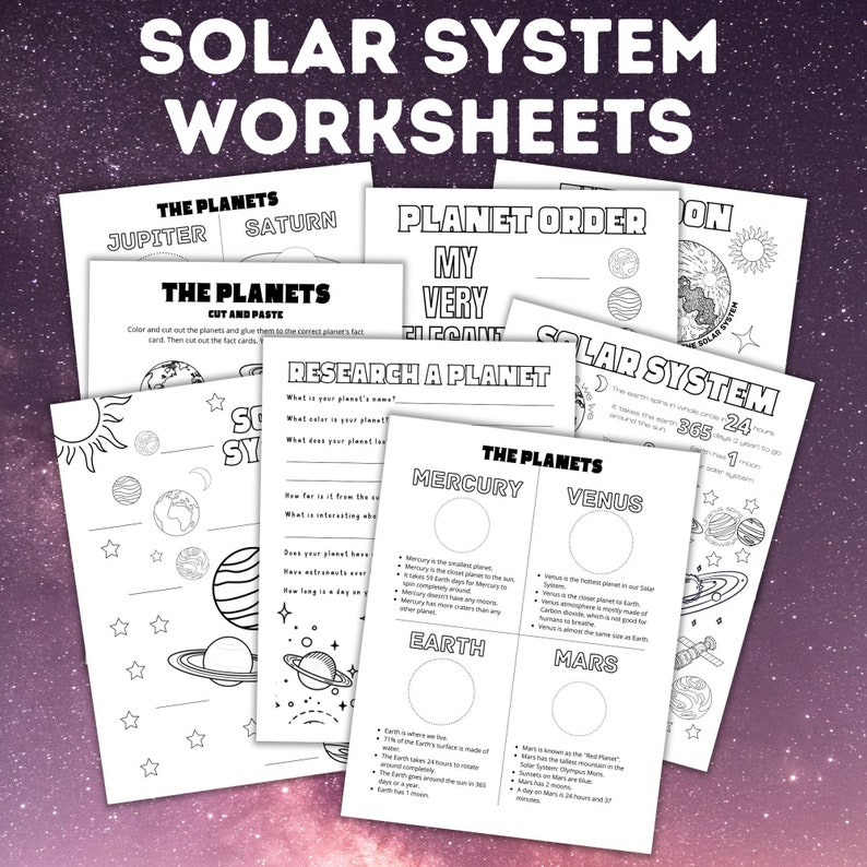 Solar System Coloring Pages and Activities | Solar System Worksheets ...